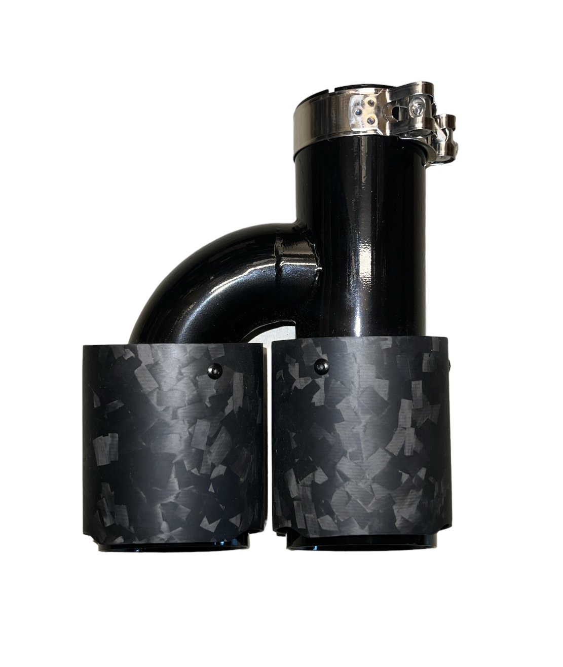 Rørhale H-Type Carbon 101/76mm. Foged Mate/Black