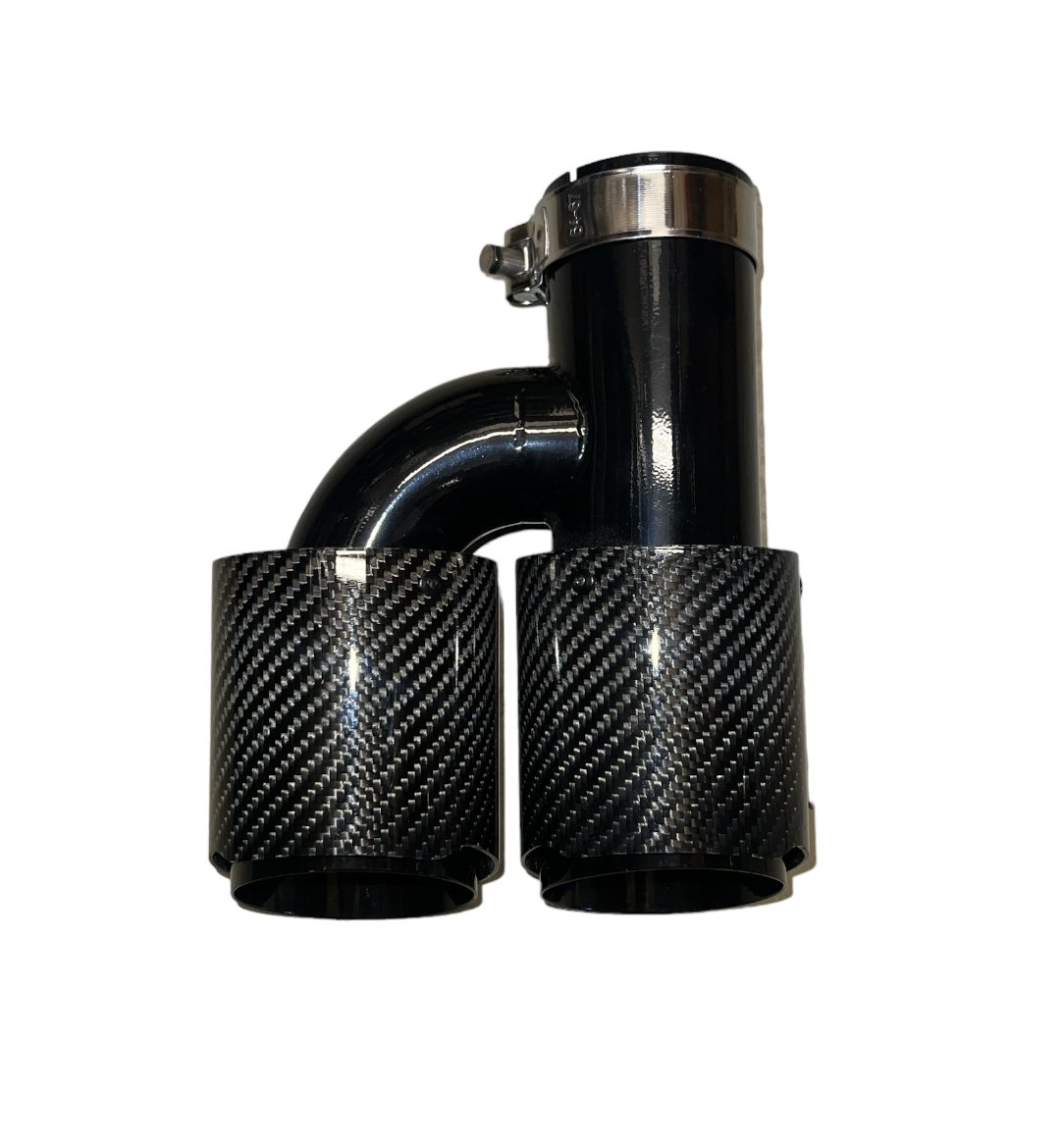 Rørhale H-Type Carbon 101/76mm. Twill Clear/Black